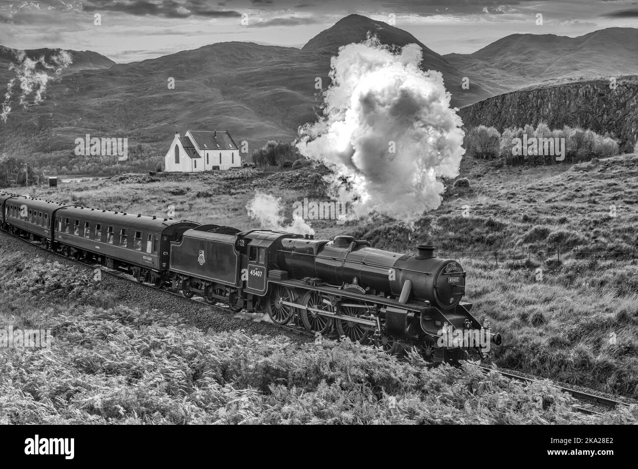 Vintage trains scotland Black and White Stock Photos & Images - Alamy