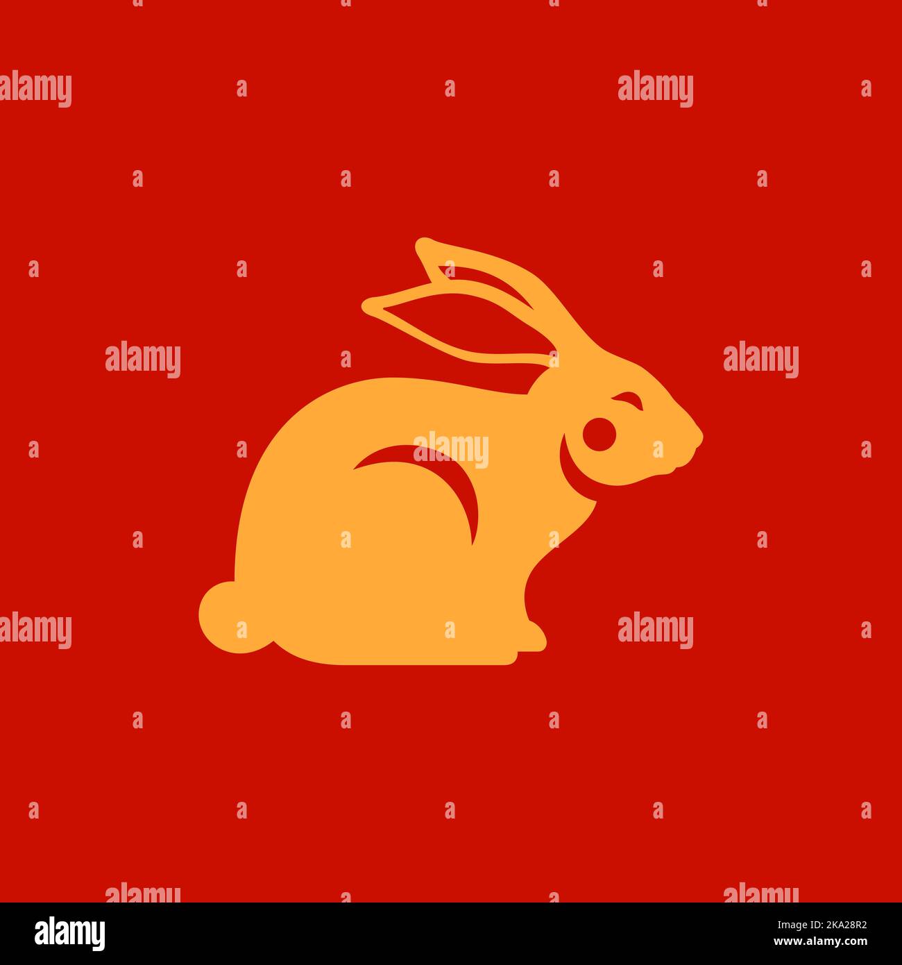 Rabbit mascot 2023 Chinese New Year traditional Asian zodiac calendar ...