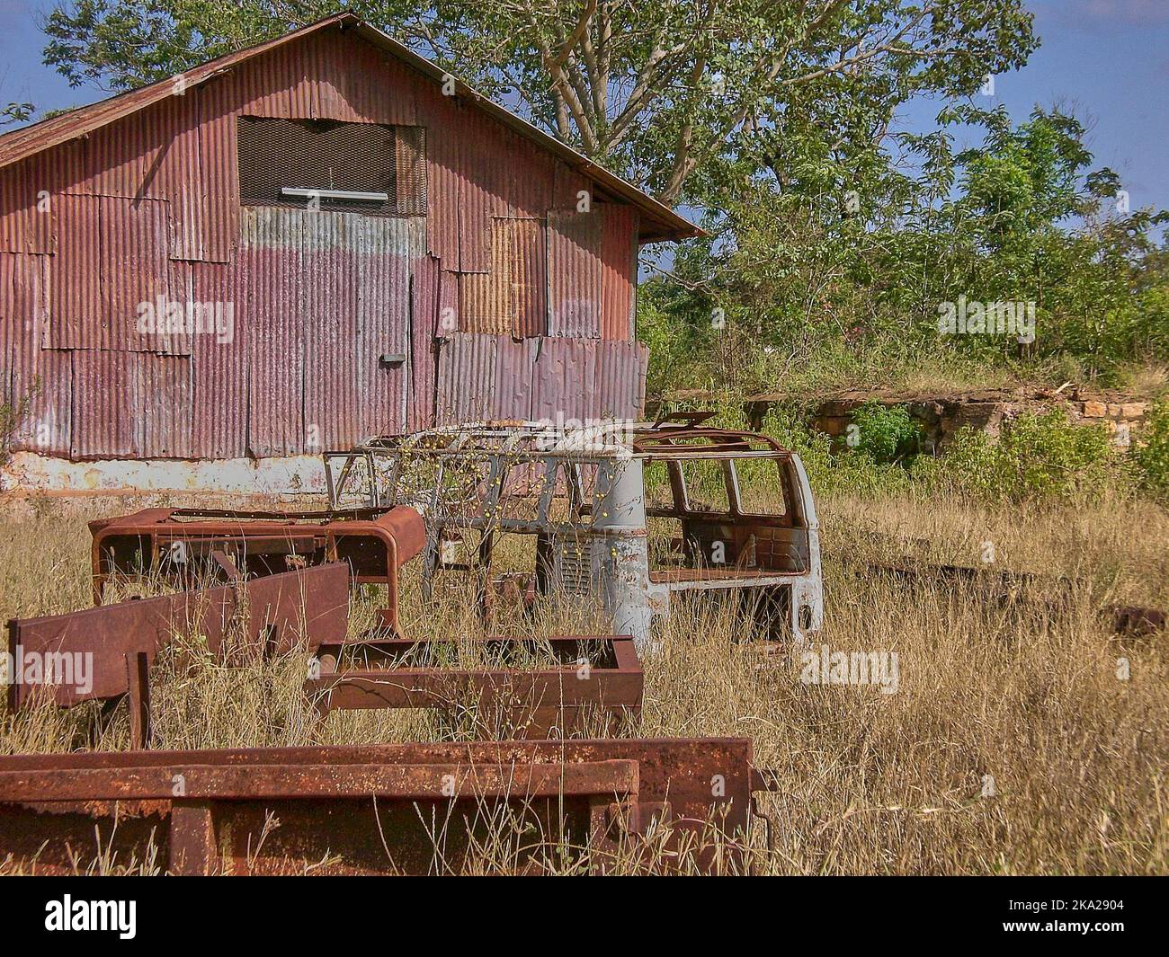 old classic vintage car wreck of Volkswagen Combi bus T1 oldtimer ...