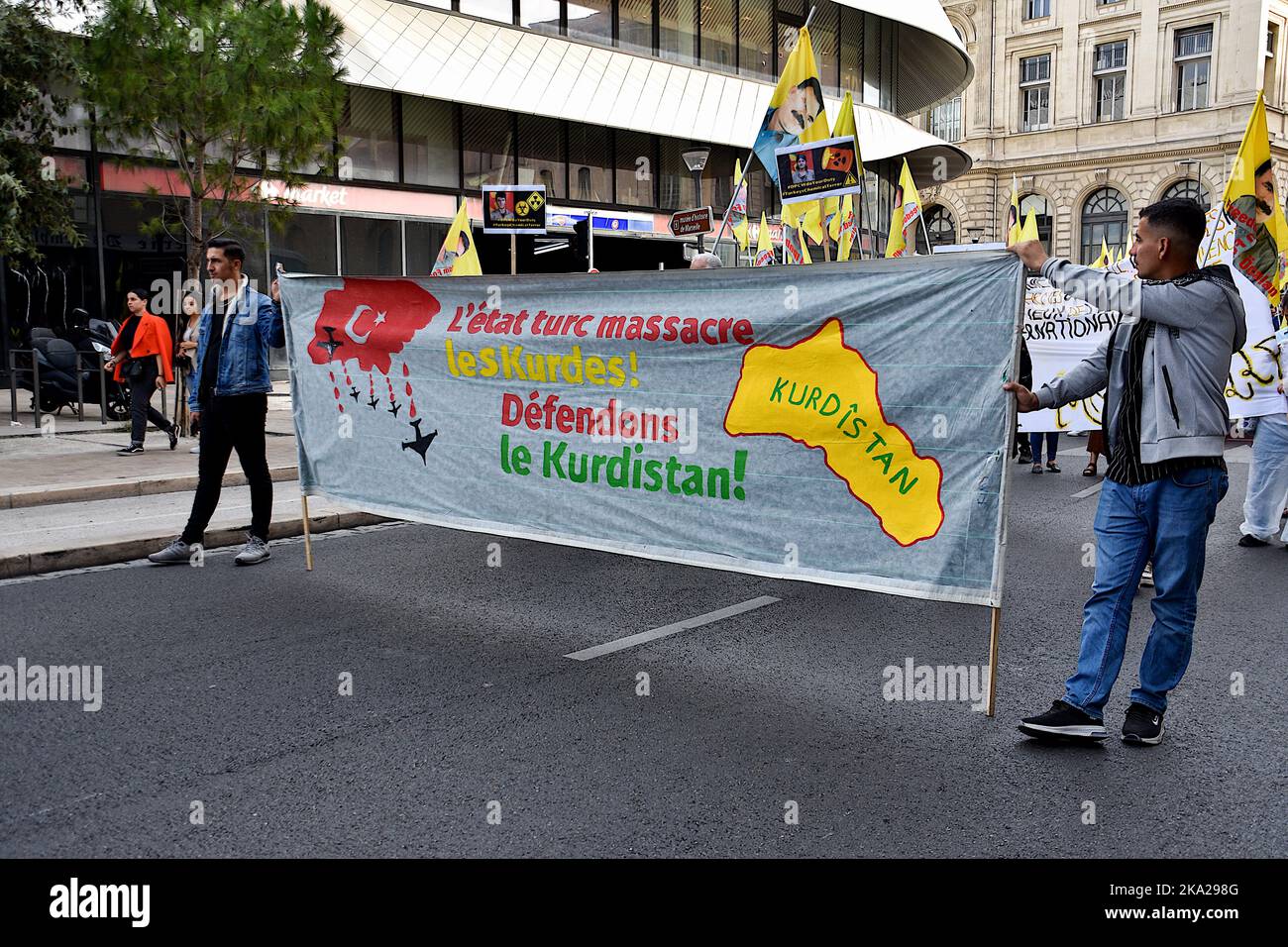 Anti turkish airstrikes hi-res stock photography and images - Alamy