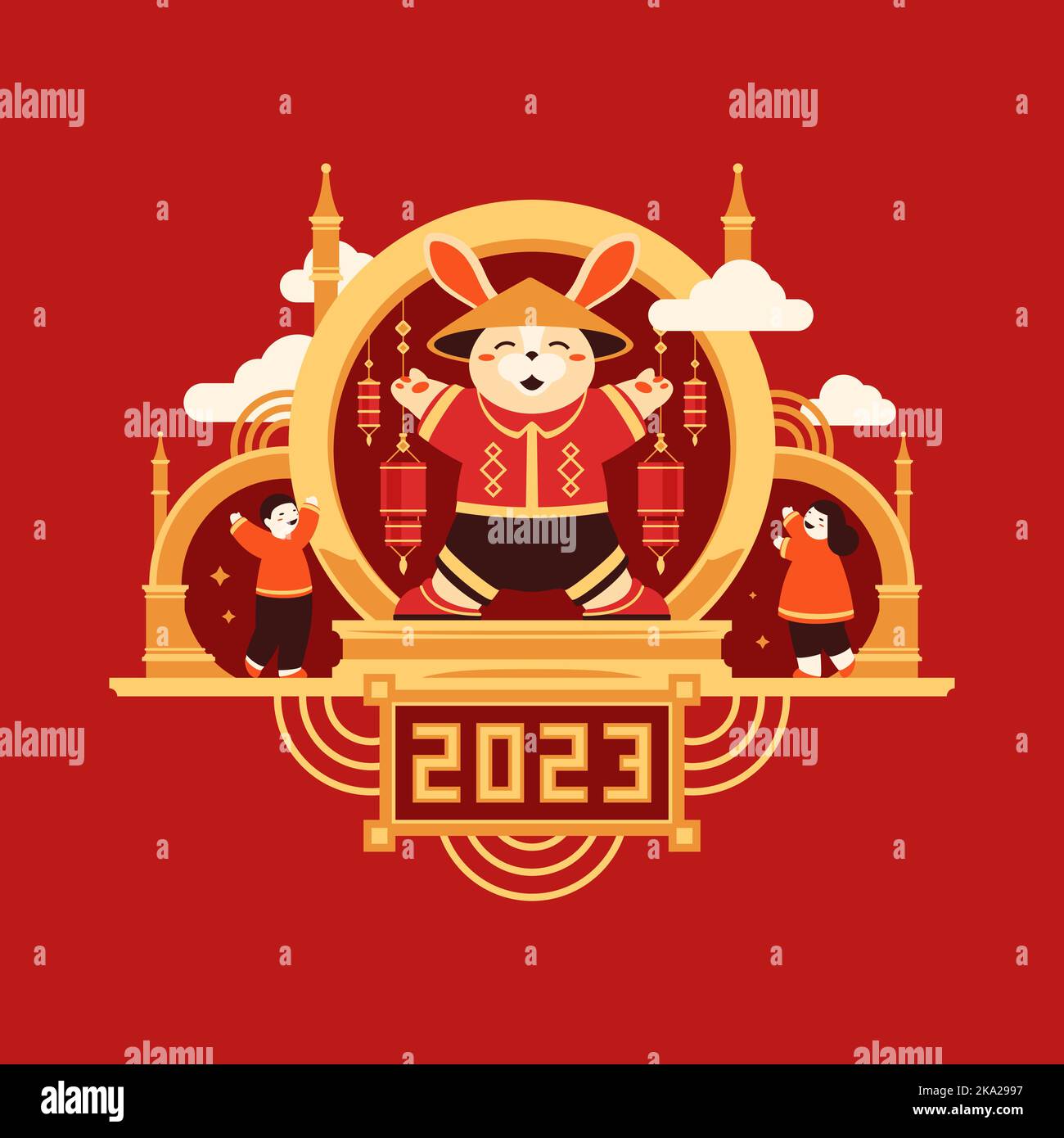 Chinese zodiac tower Stock Vector Images - Alamy