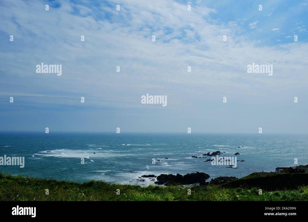 The atlantic ocean off the Lizard Point. Britains most southerly point ...