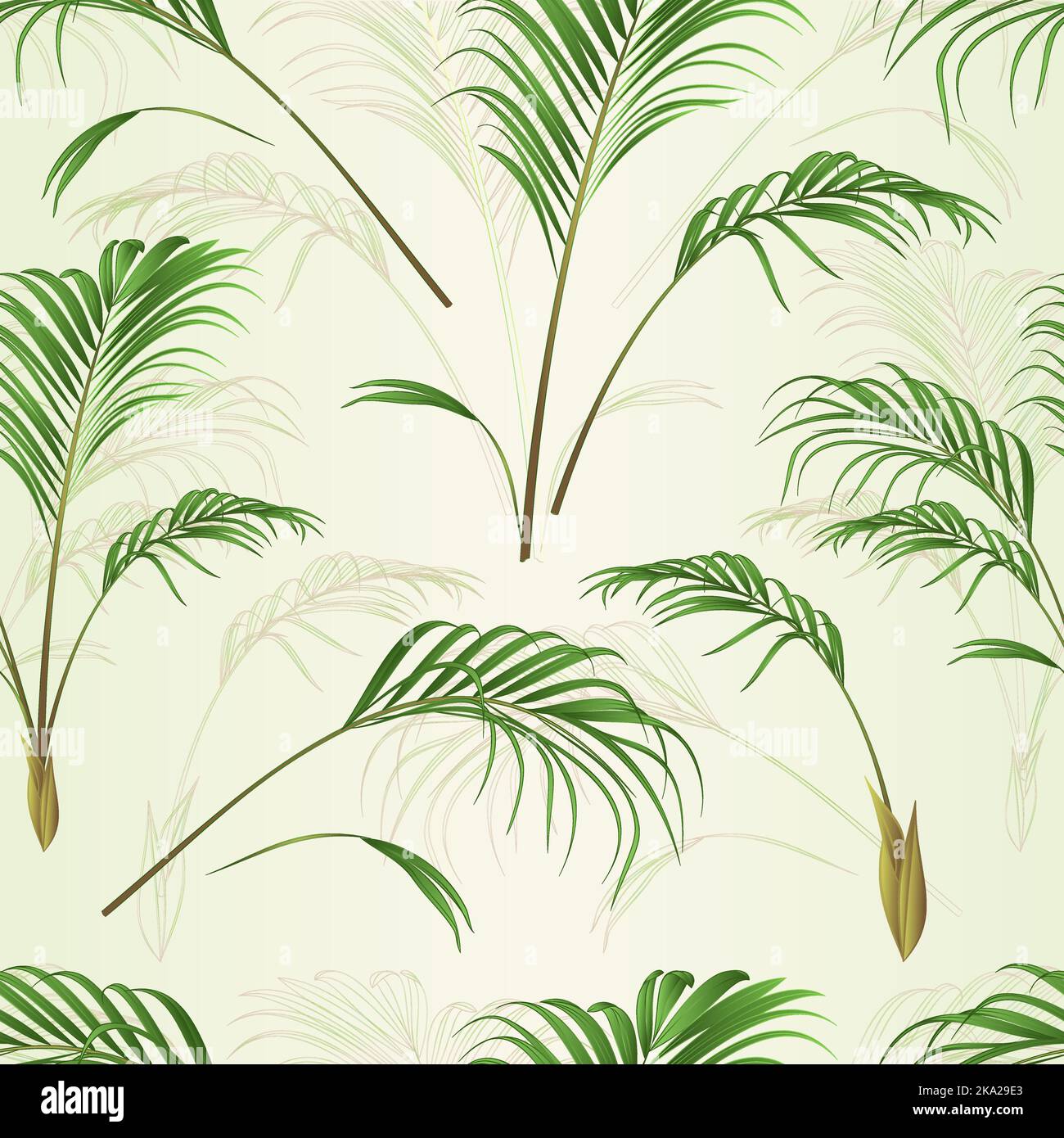 Seamless texture Palm decoration house plant and leves palm vintage ...