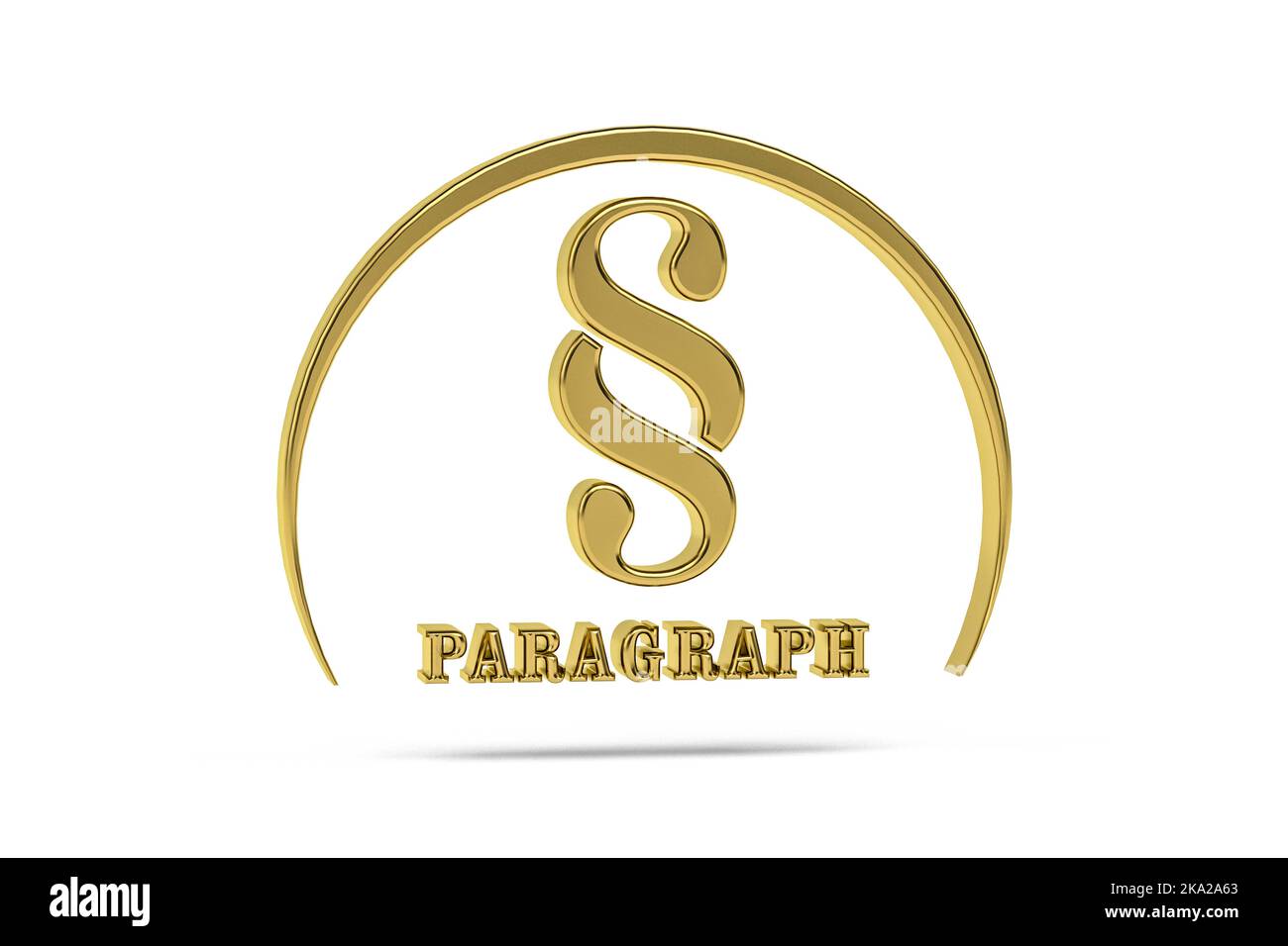 Golden 3d paragraph icon isolated on white background - 3d render Stock ...