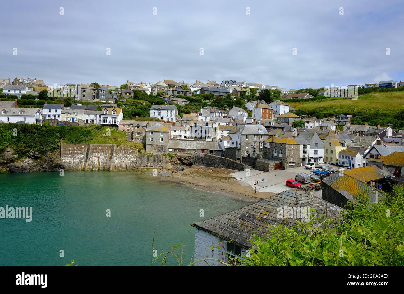 The pretty harbour village of Port Isaac made famous as the location ...