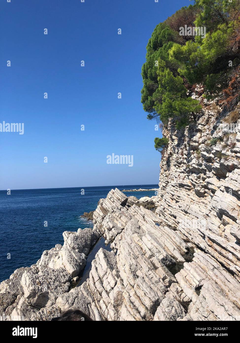 A vertical shot of beautiful coastal cliffs Stock Photo - Alamy