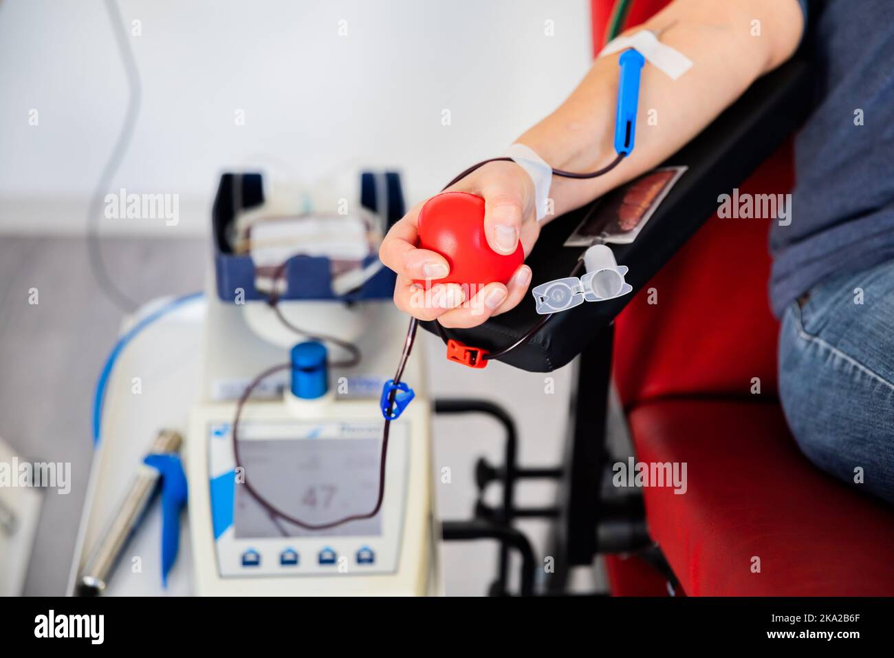 Berlin, Germany. 31st Oct, 2022. A woman donates blood at a Halloween ...