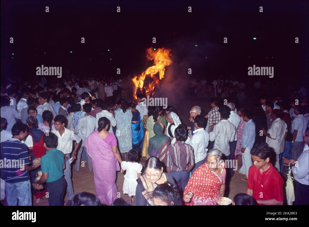 On the eve of Holi, typically at or after sunset, the pyre is lit ...