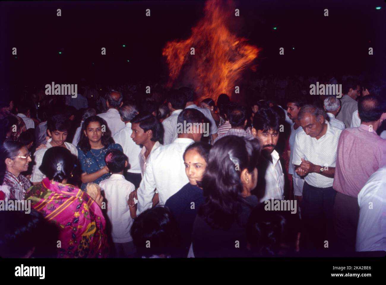 On the eve of Holi, typically at or after sunset, the pyre is lit ...