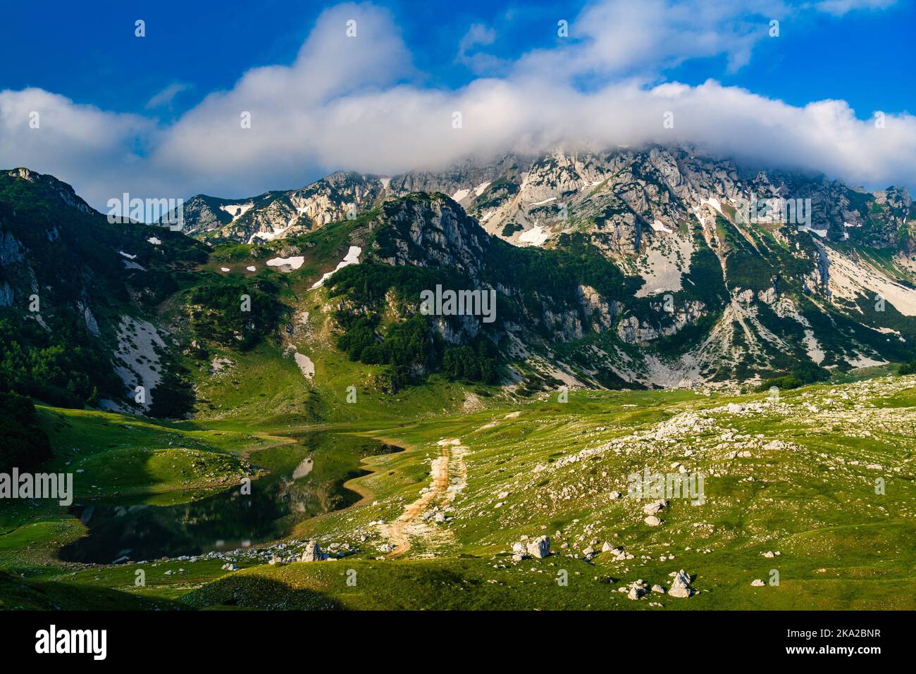 A beautiful shot of mountainous landscape of Durmitor mountain taken in ...