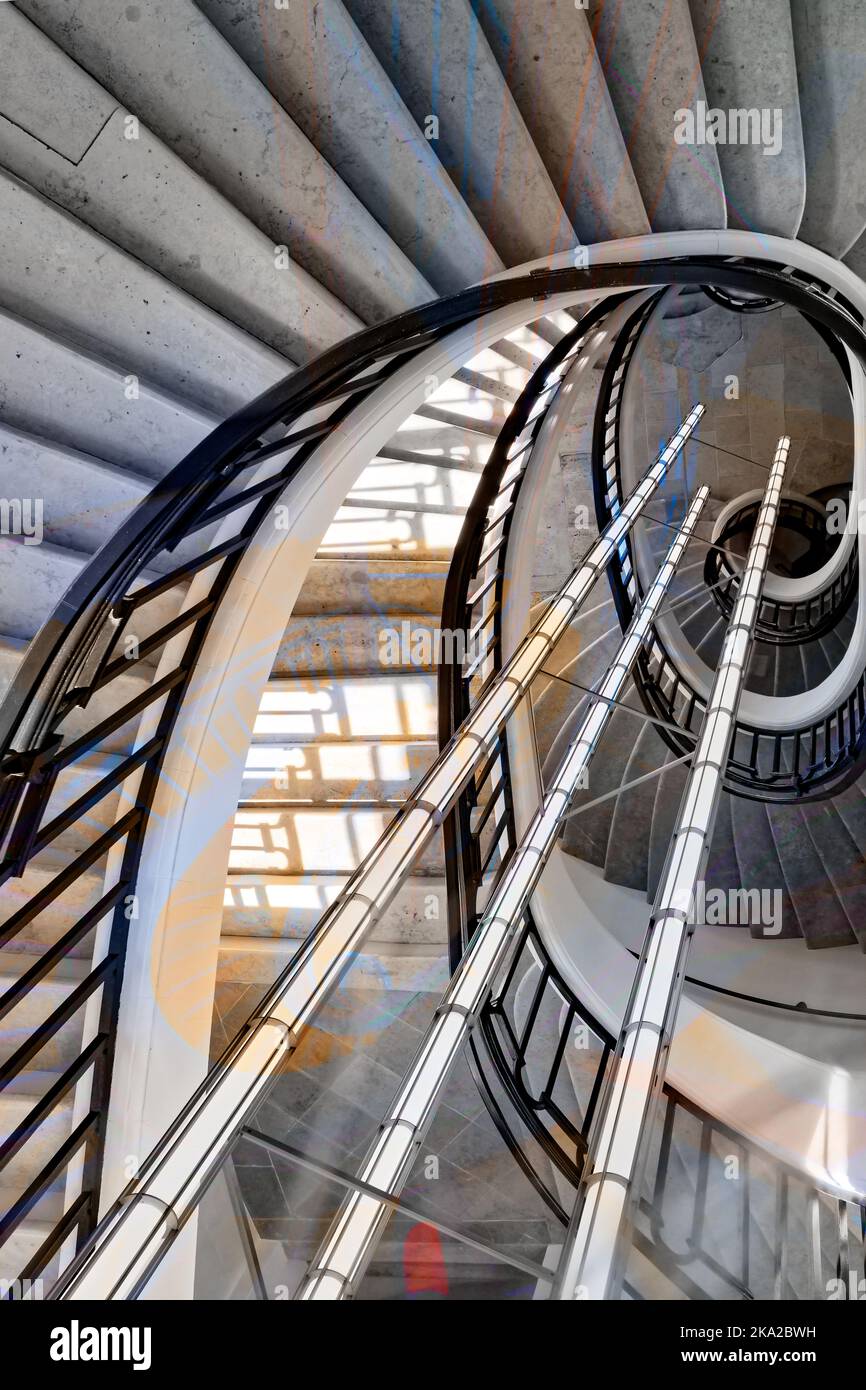 Stairs with lights Stock Photo - Alamy