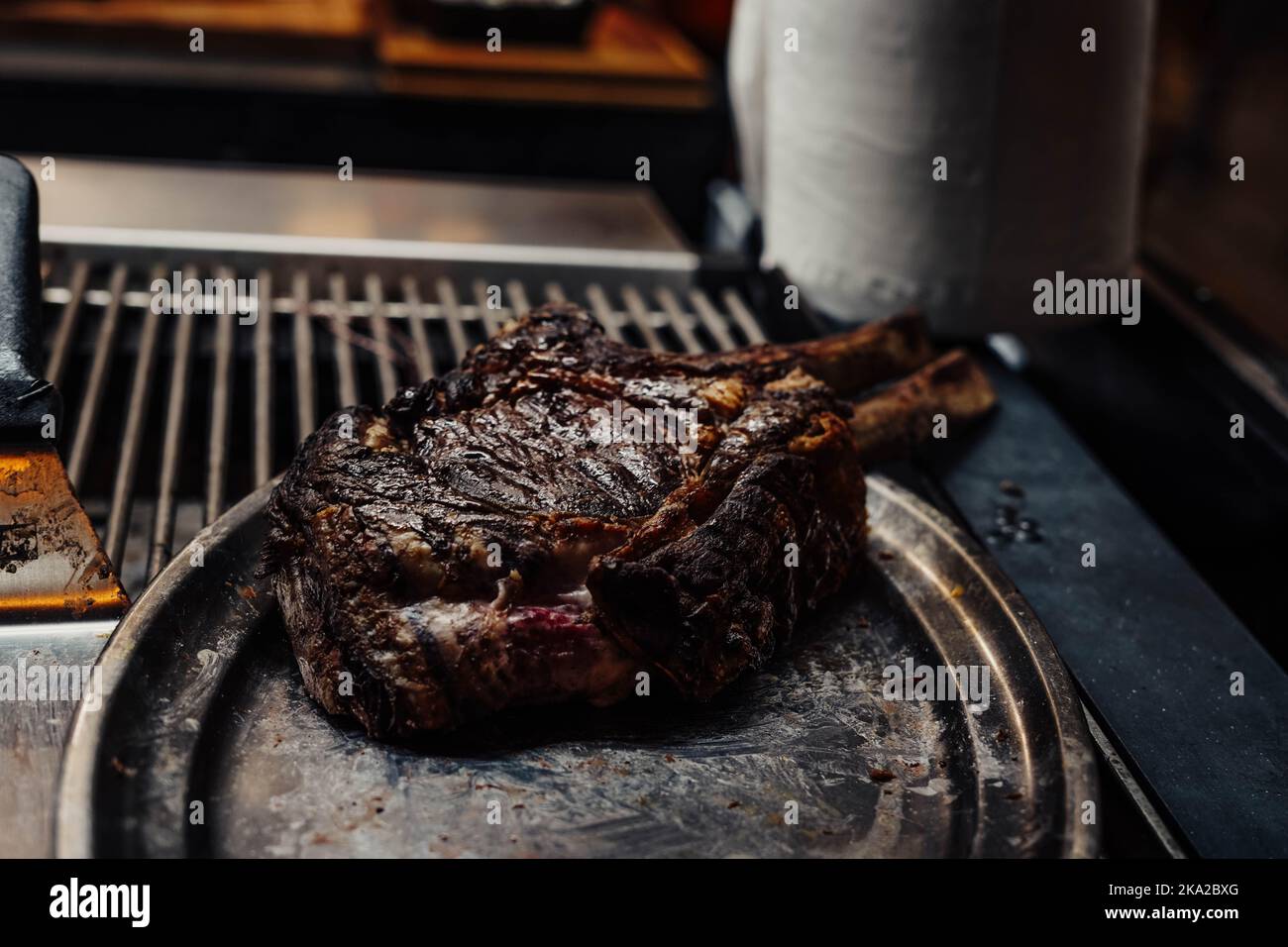 Grilled beef of excellent quality in a fancy restaurant Stock Photo - Alamy