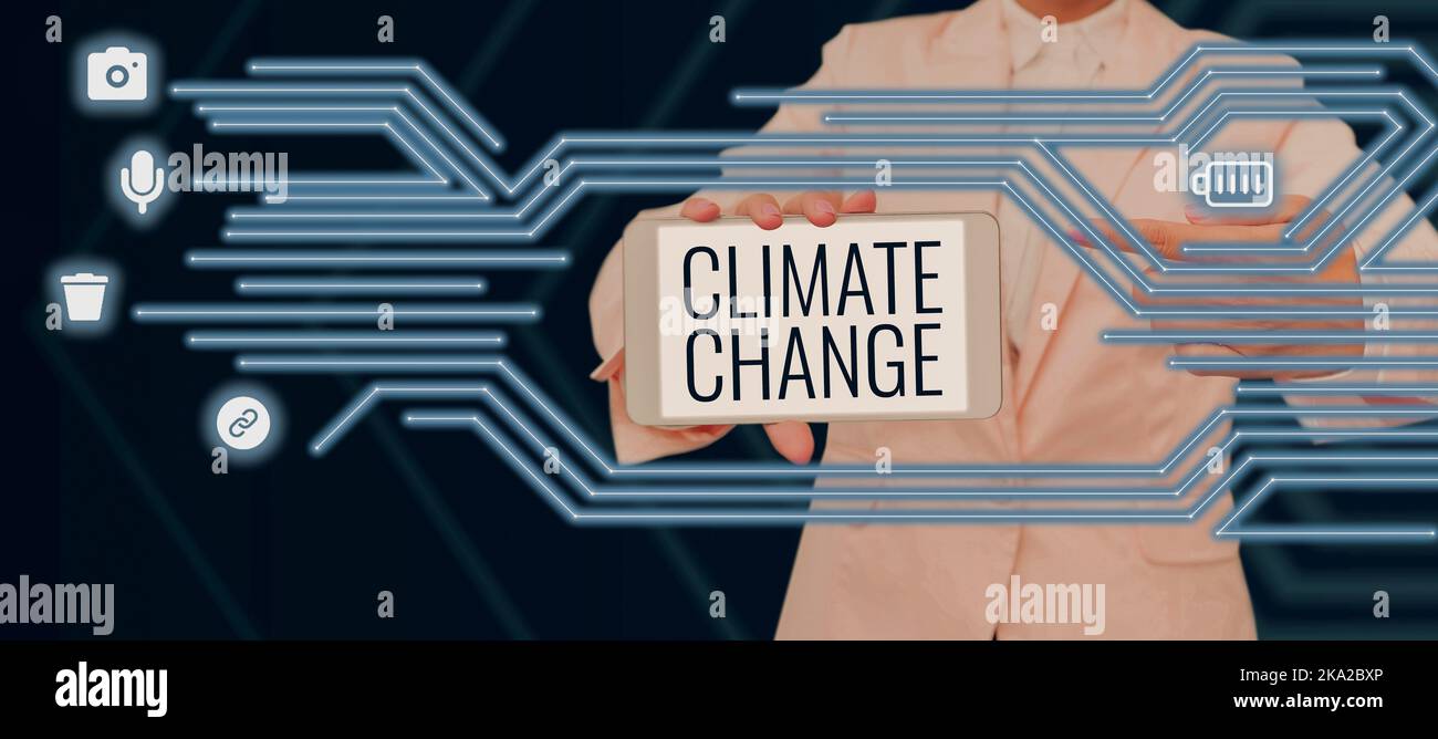 Text caption presenting Climate Change. Word for Programs used in ...