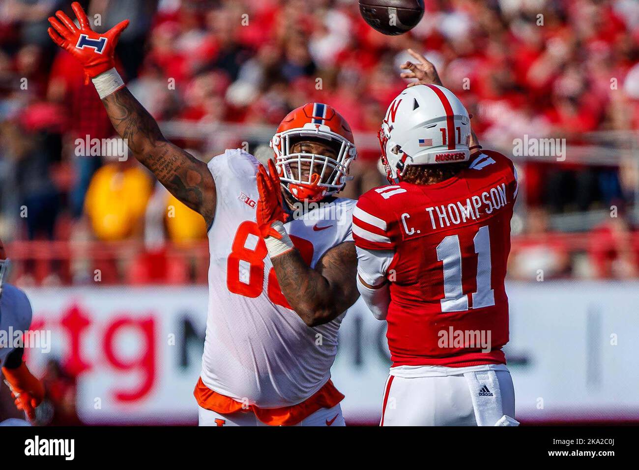 Lincoln, NE. U.S. 29th Oct, 2022. Nebraska Cornhuskers quarterback ...