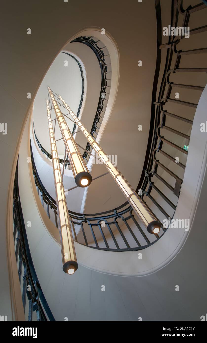 Stairs with lights Stock Photo - Alamy