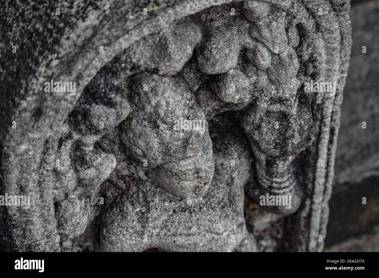 A closeup shot of the cobra-headed goddess Naga-Raja statue in ...
