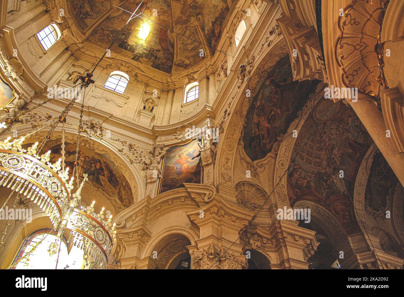 The architectural details of the church's interior Stock Photo - Alamy
