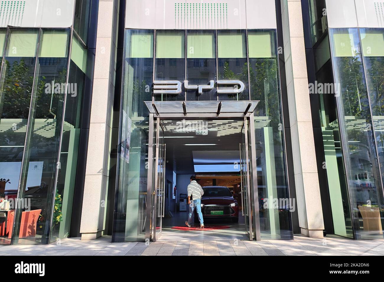 SHANGHAI, CHINA - OCTOBER 31, 2022 - A BYD directly operated store in ...