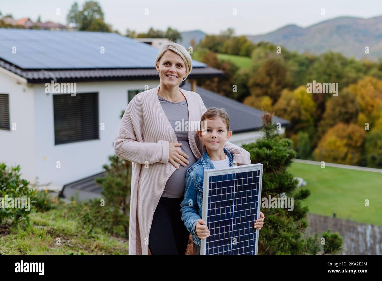Mother modern solar panels hi-res stock photography and images - Alamy