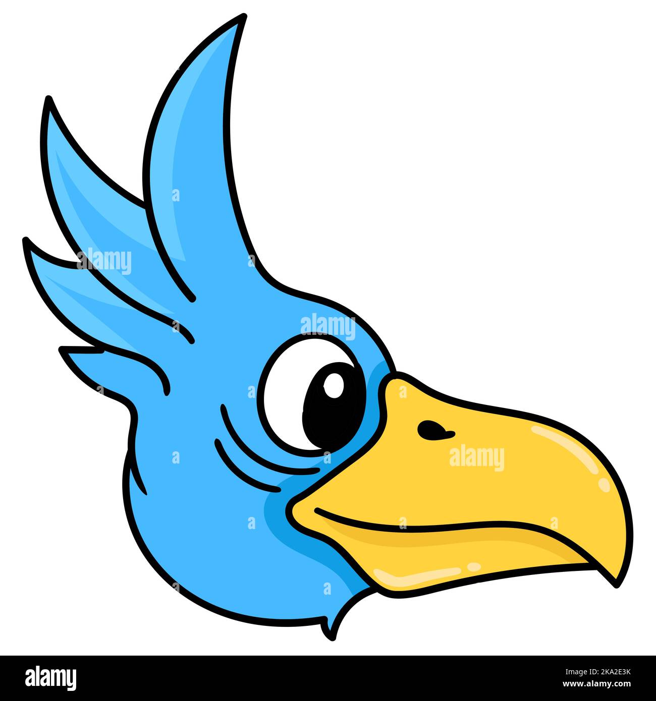 A cute blue bird isolated on a white background Stock Vector Image ...