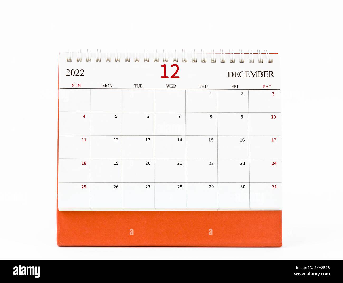 December 2022 Monthly desk calendar for the organizer to plan 2022 year ...