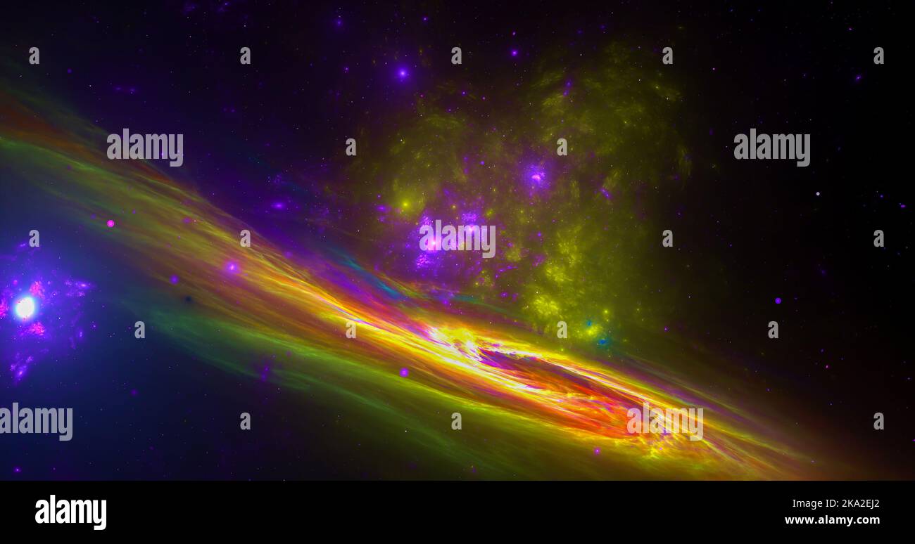 Fractal spiral. Fantastic abstract background from stars and galactic ...