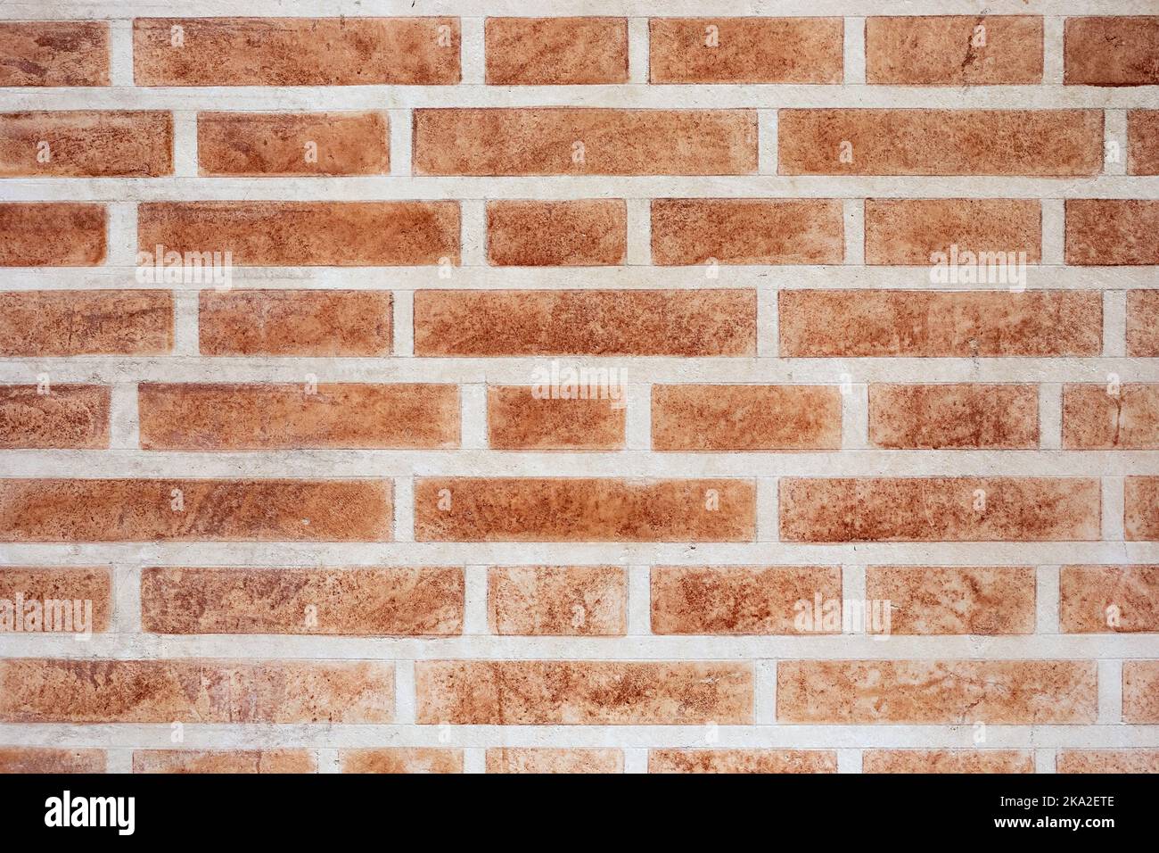 house wall with painted brick pattern Stock Photo - Alamy