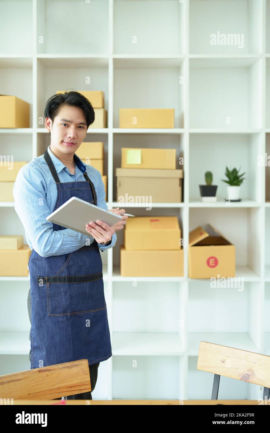 A portrait of a small start-up and SME owner, an Asian male ... A portrait of a small start-up and SME owner, an Asian male ...