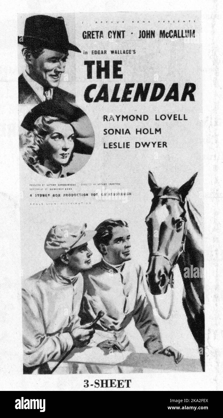 Edgar wallace calendar hi-res stock photography and images - Alamy