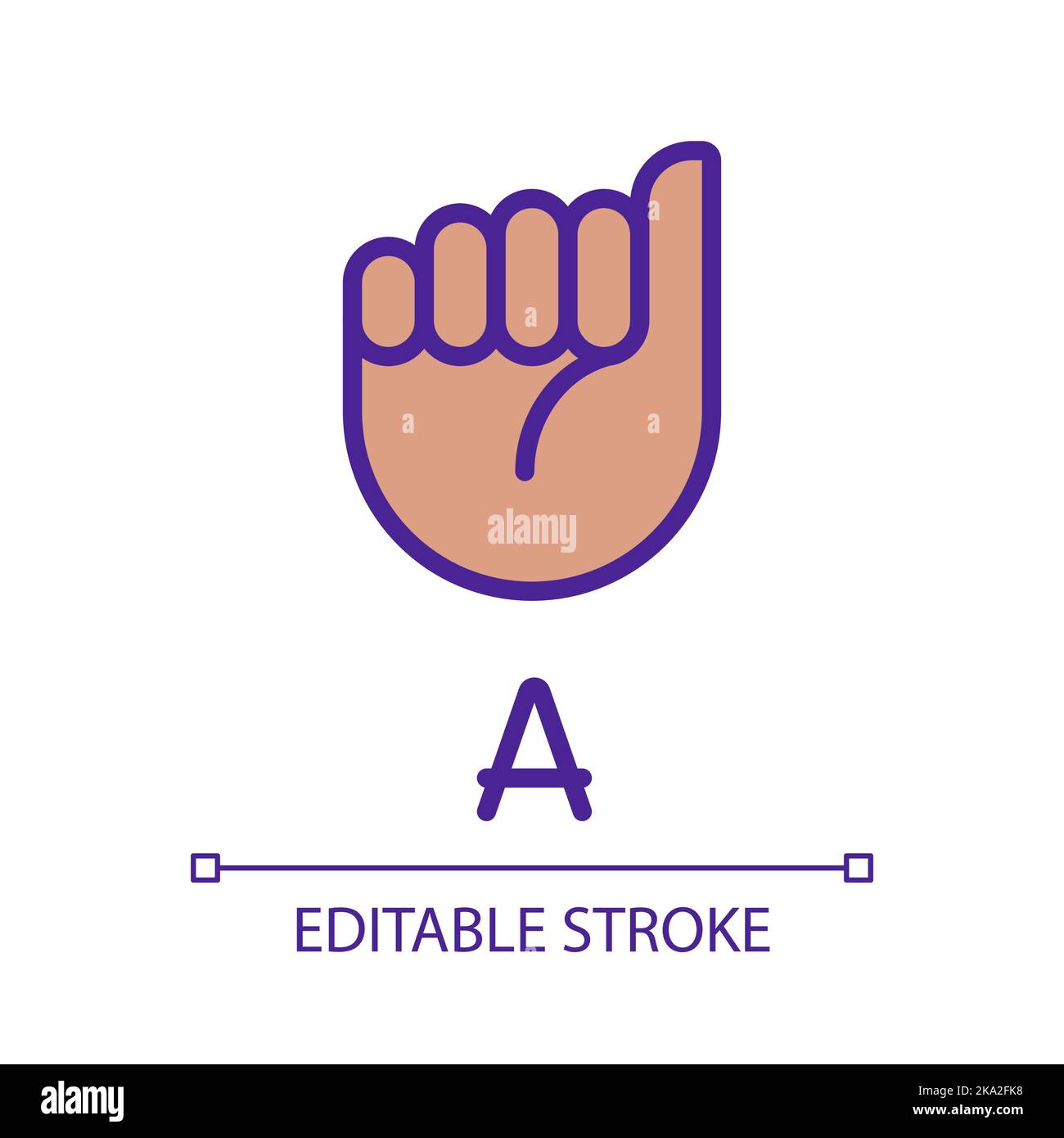Asl sign language for the word see Stock Vector Images - Alamy