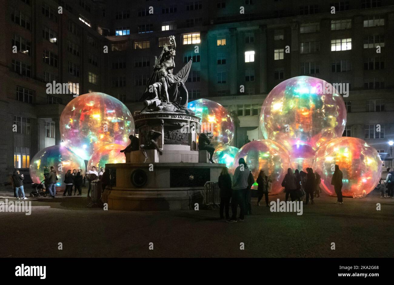 Evanescent, a display in Liverpool of River of Light Stock Photo - Alamy