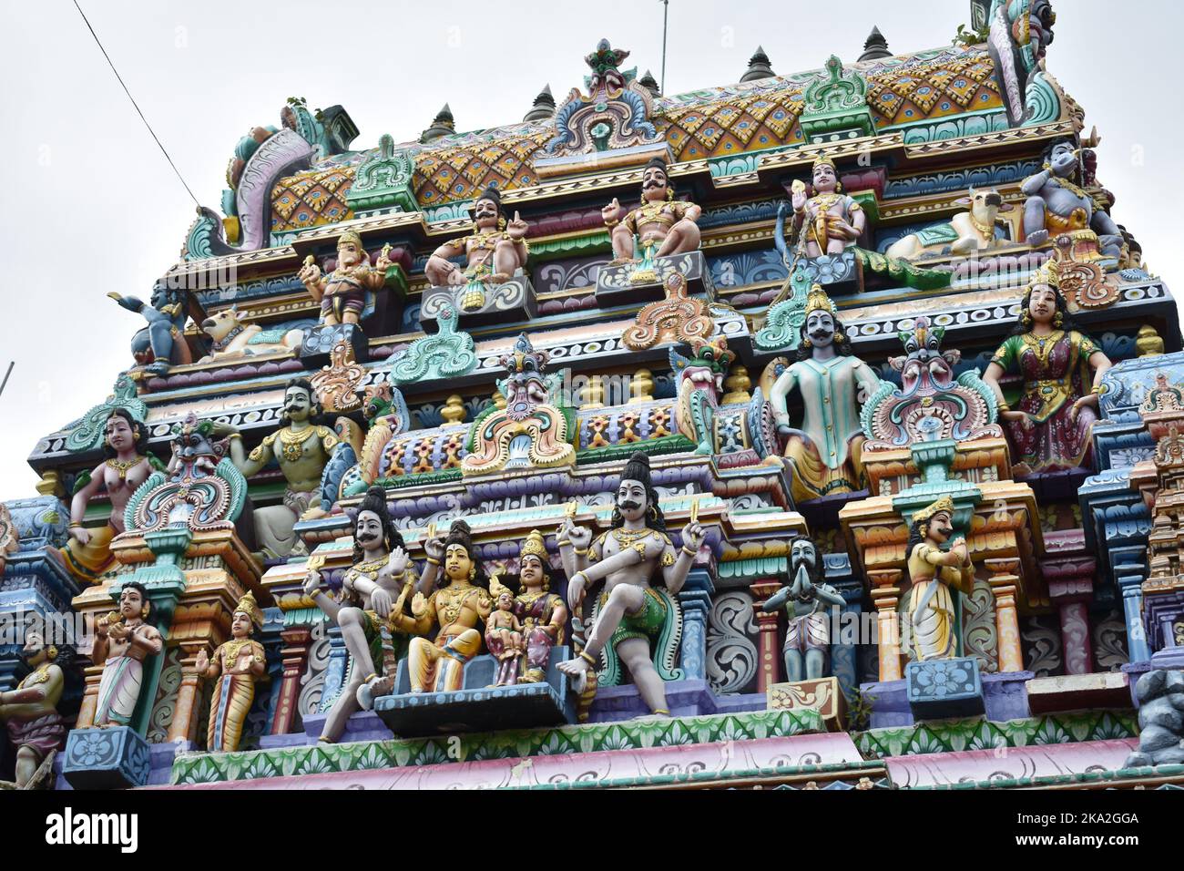 Beautiful sculptures on the facade of the Koneswaram temple of ...