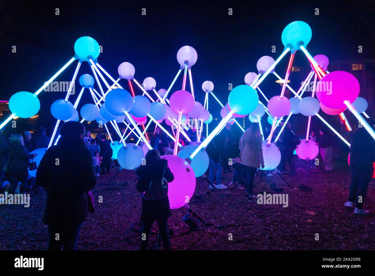 Affinity one of the art displays in the River of Light in Liverpool ...