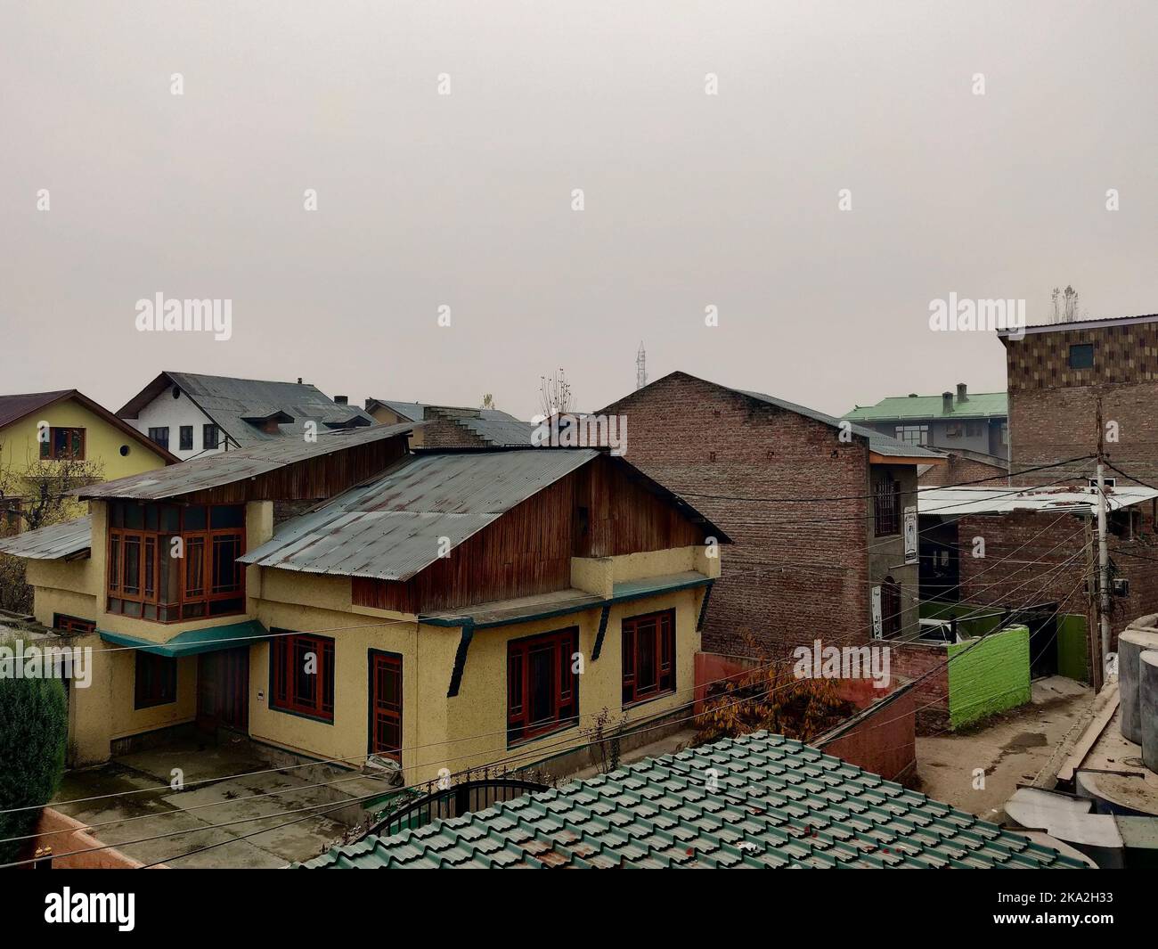 The beautiful and old village houses in Kashmir Stock Photo - Alamy