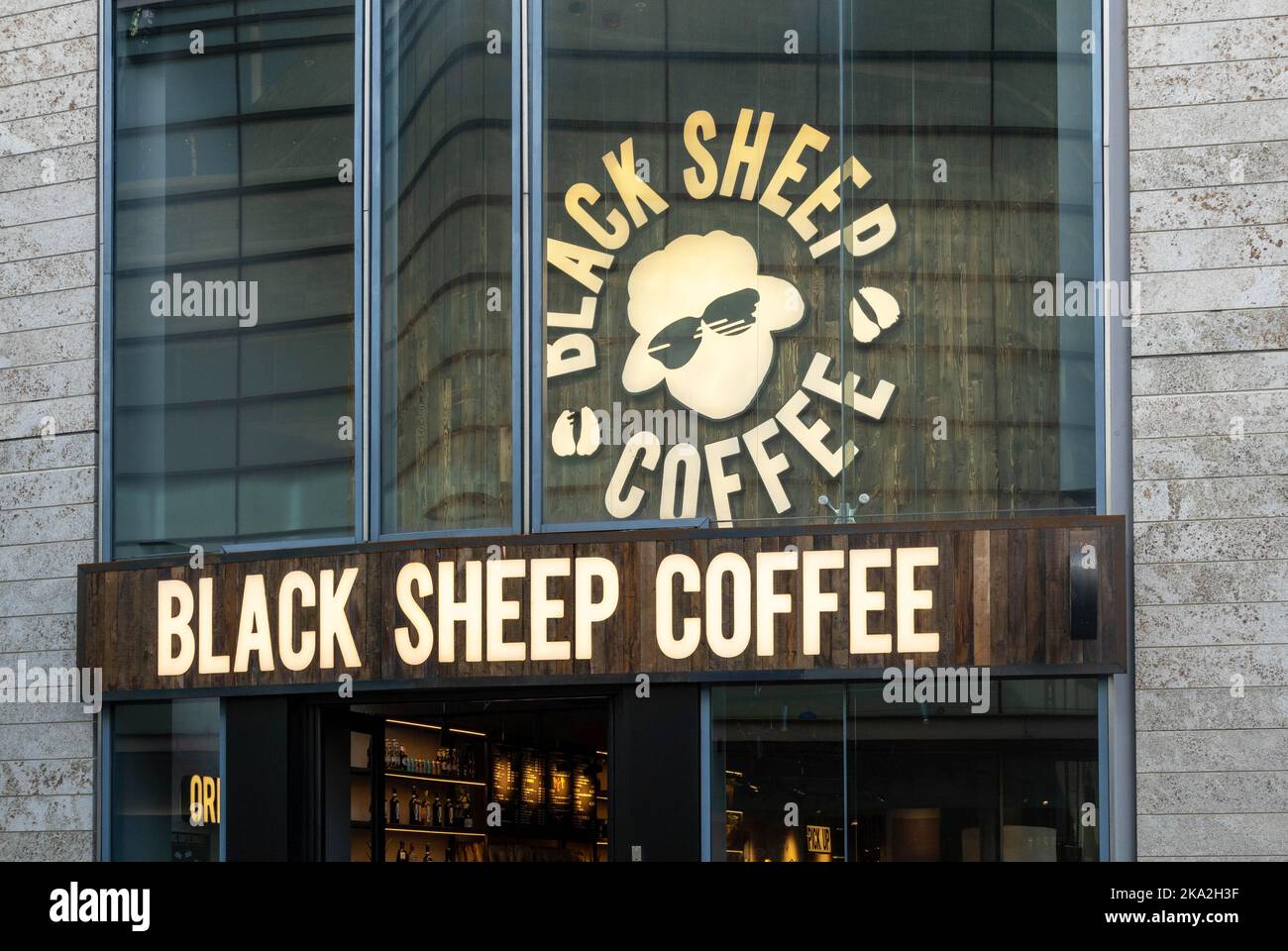 Black Sheep Coffee shop in Liverpool ONE Stock Photo - Alamy