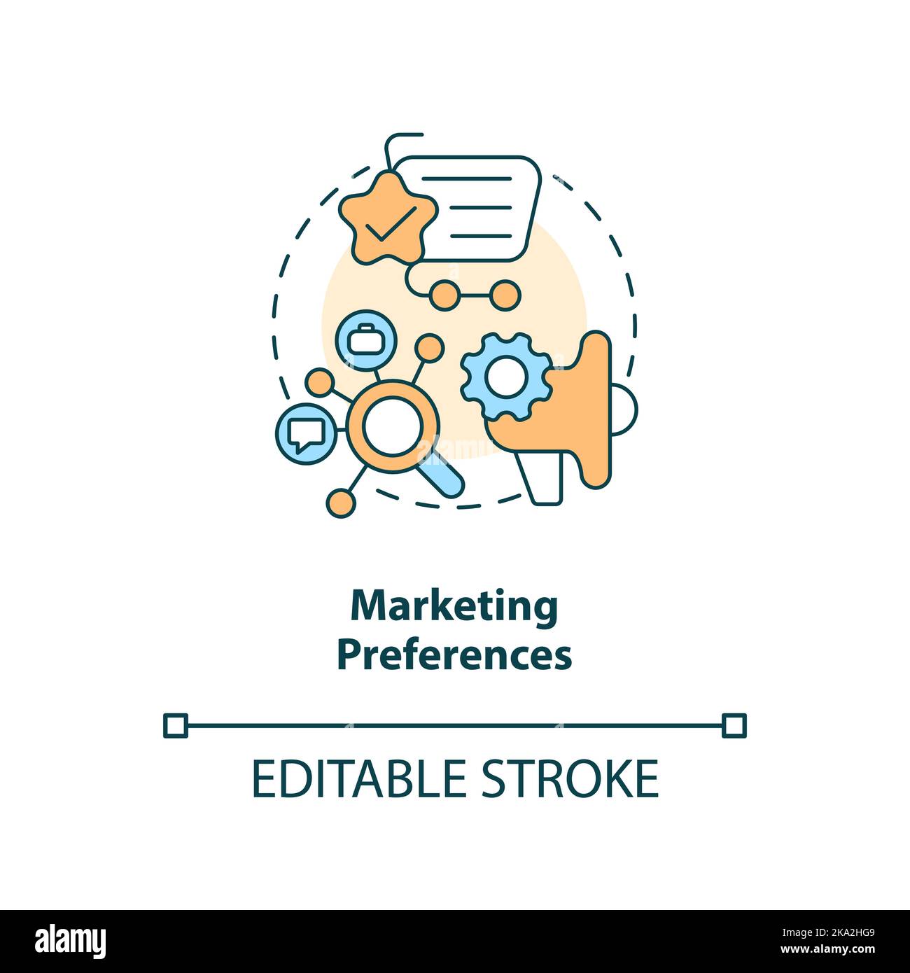 Marketing preferences concept icon Stock Vector Image & Art - Alamy