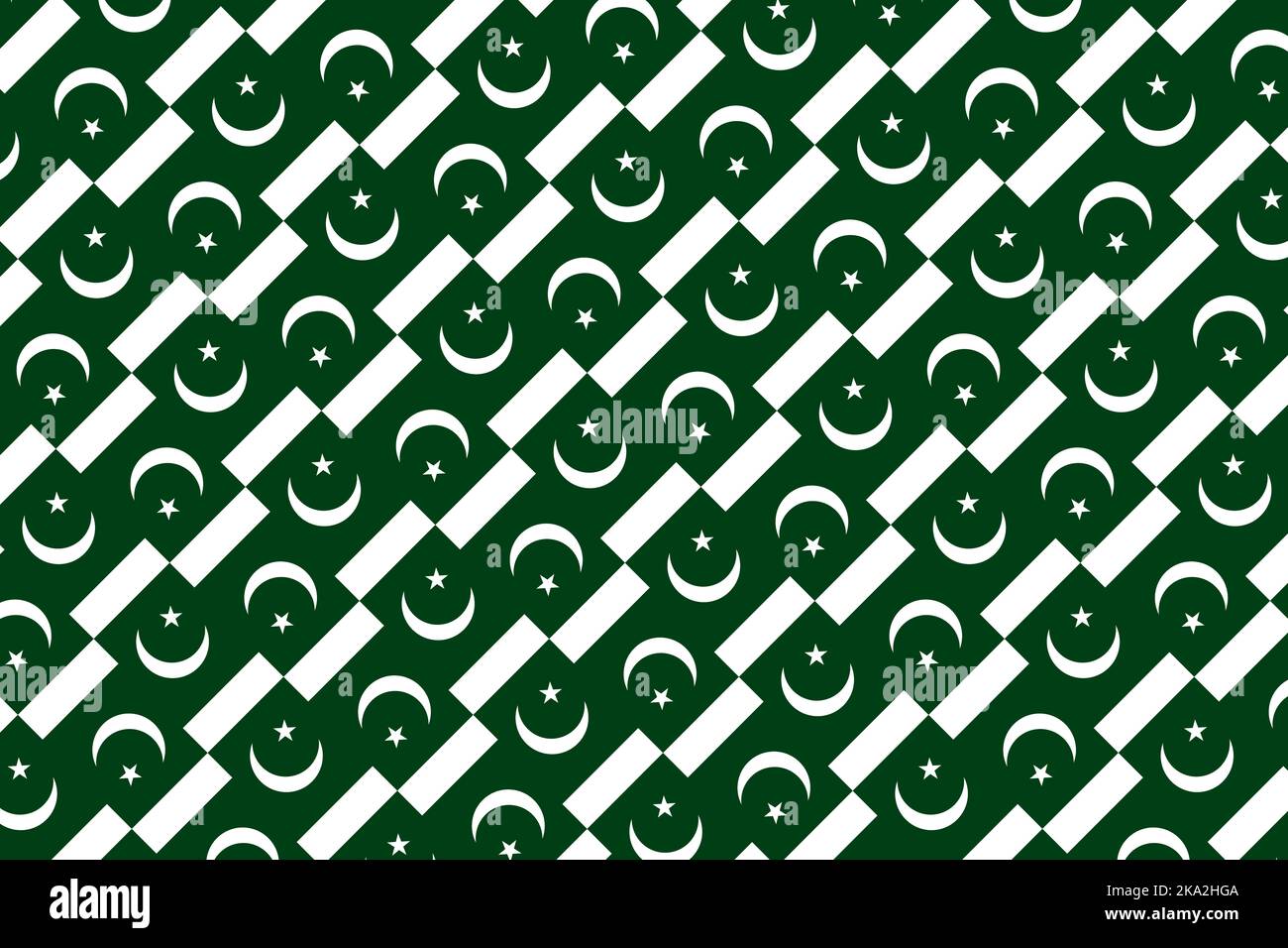 Geometric pattern in the colors of the national flag of Pakistan. The ...