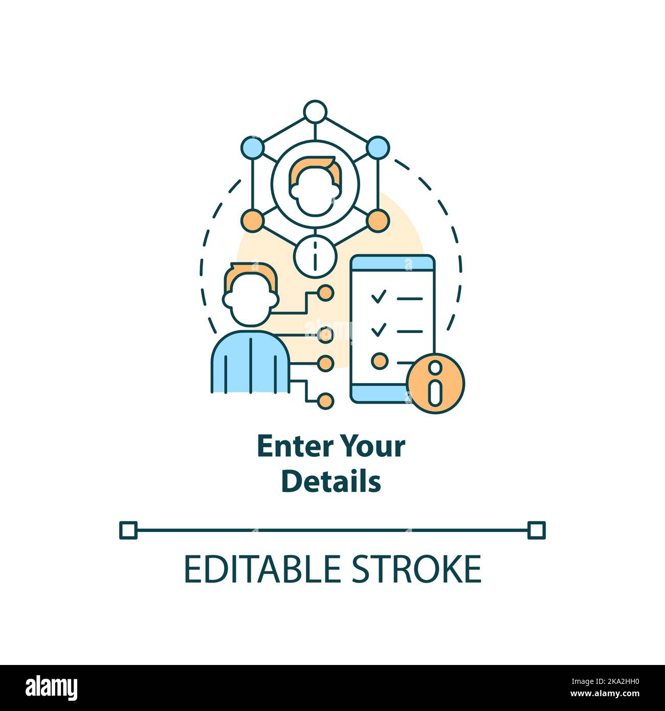 Enter your details concept icon Stock Vector Image & Art - Alamy