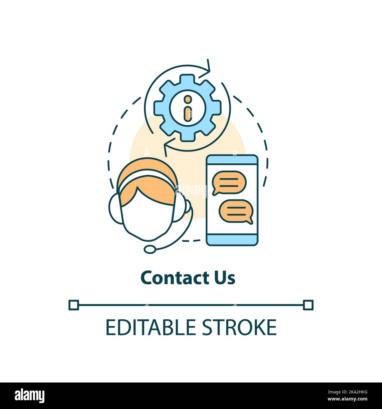 Contact us concept icon Stock Vector Image & Art - Alamy