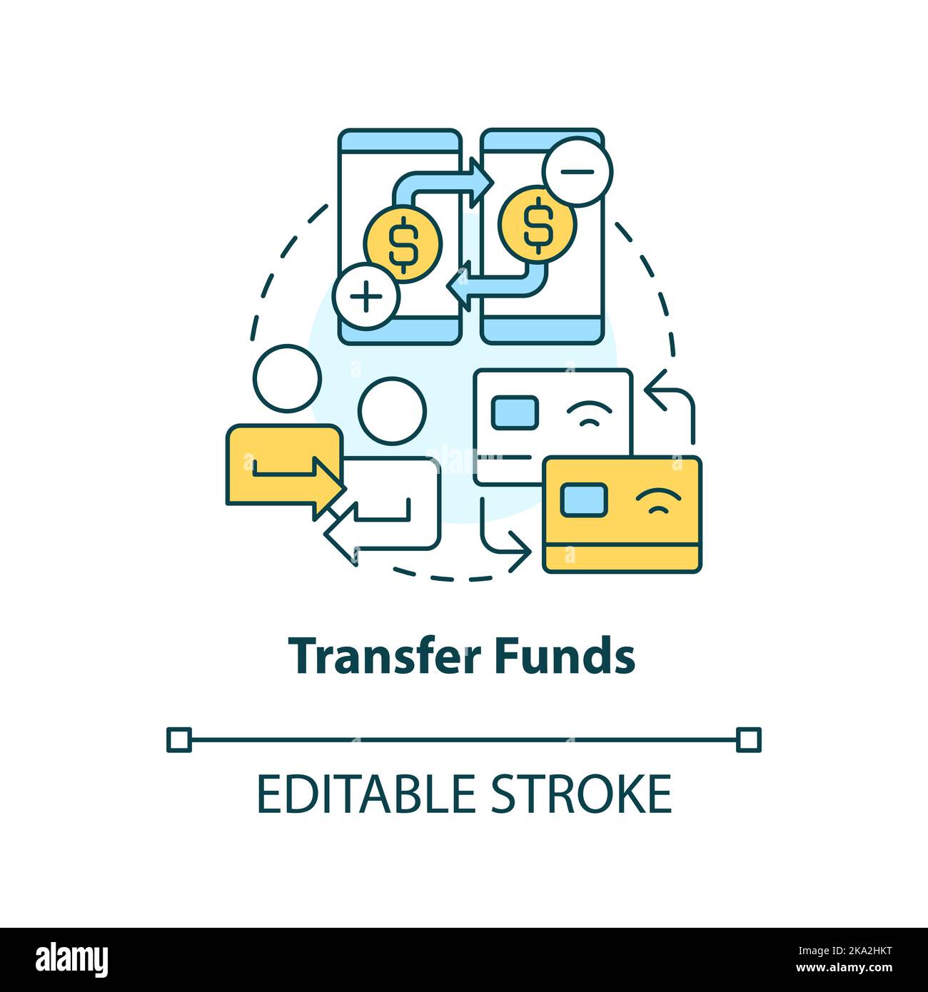 Transfer funds concept icon Stock Vector Image & Art - Alamy
