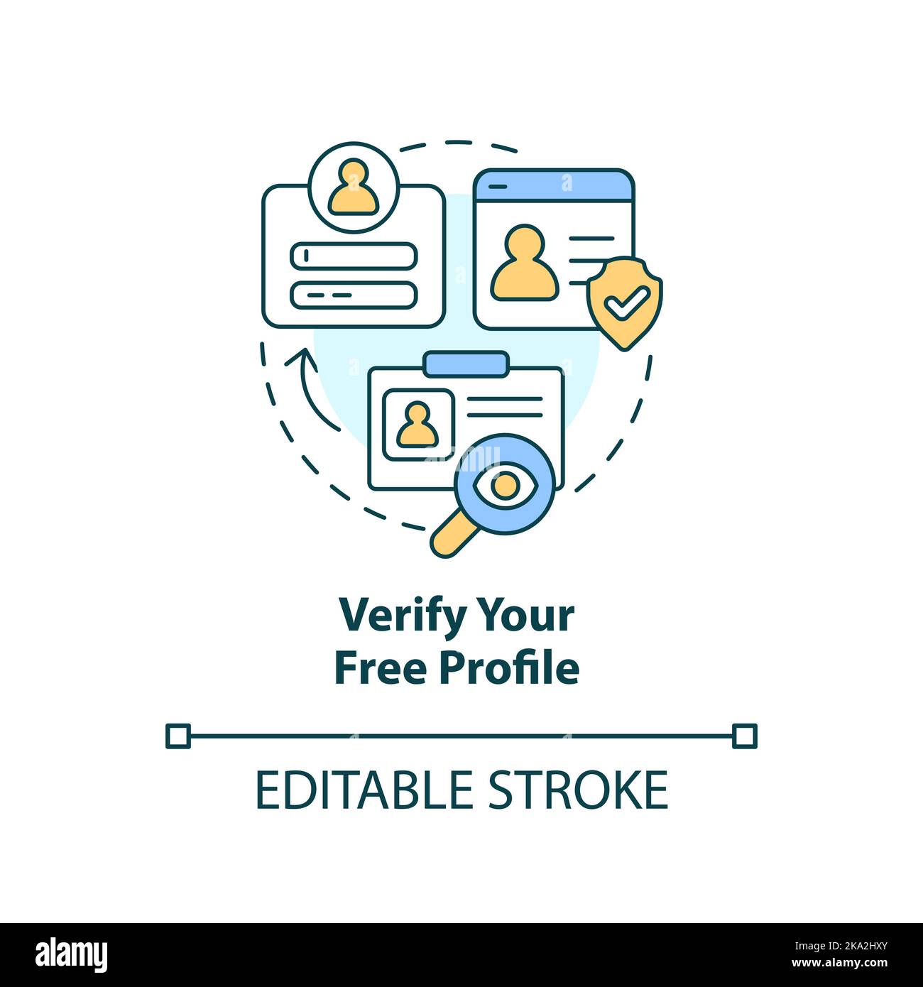 Verify free profile concept icon Stock Vector Image & Art - Alamy