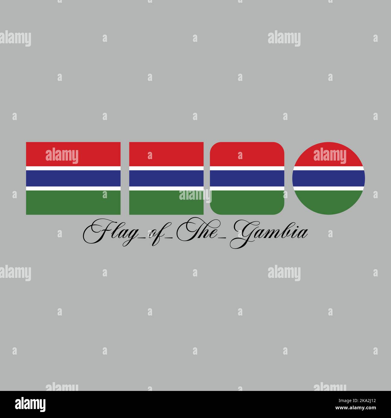 Flag of the Gambia Stock Vector Image & Art - Alamy