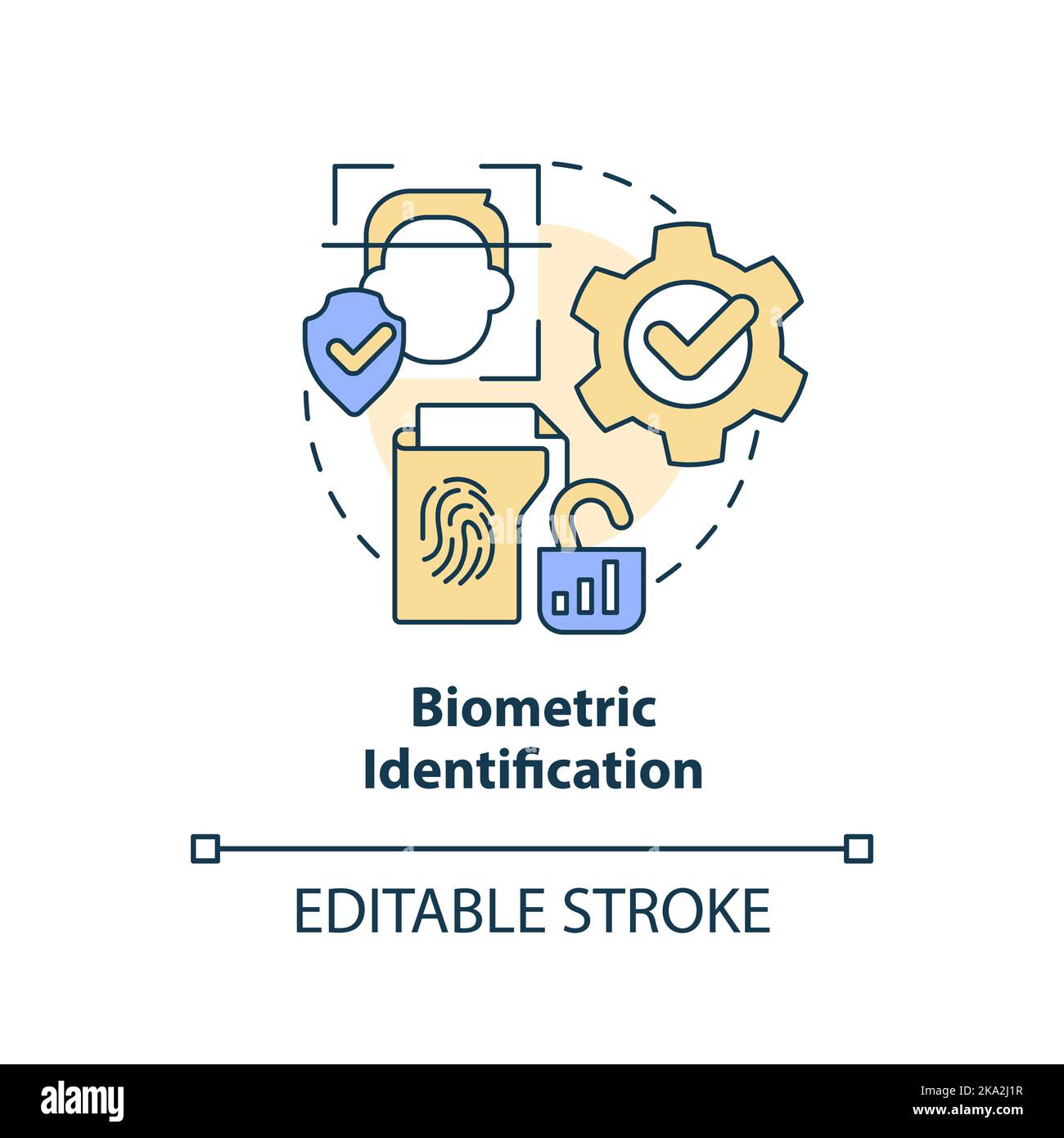 Biometric identification concept icon Stock Vector Image & Art - Alamy