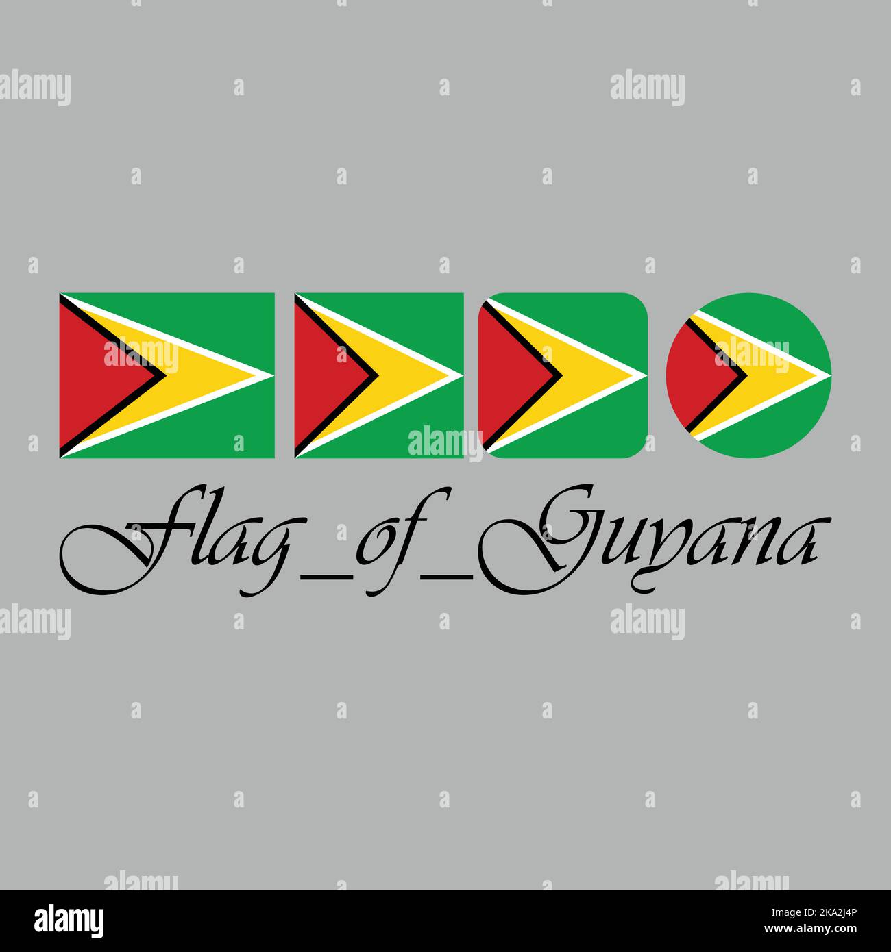 Flag of Guyana Stock Vector Image & Art - Alamy