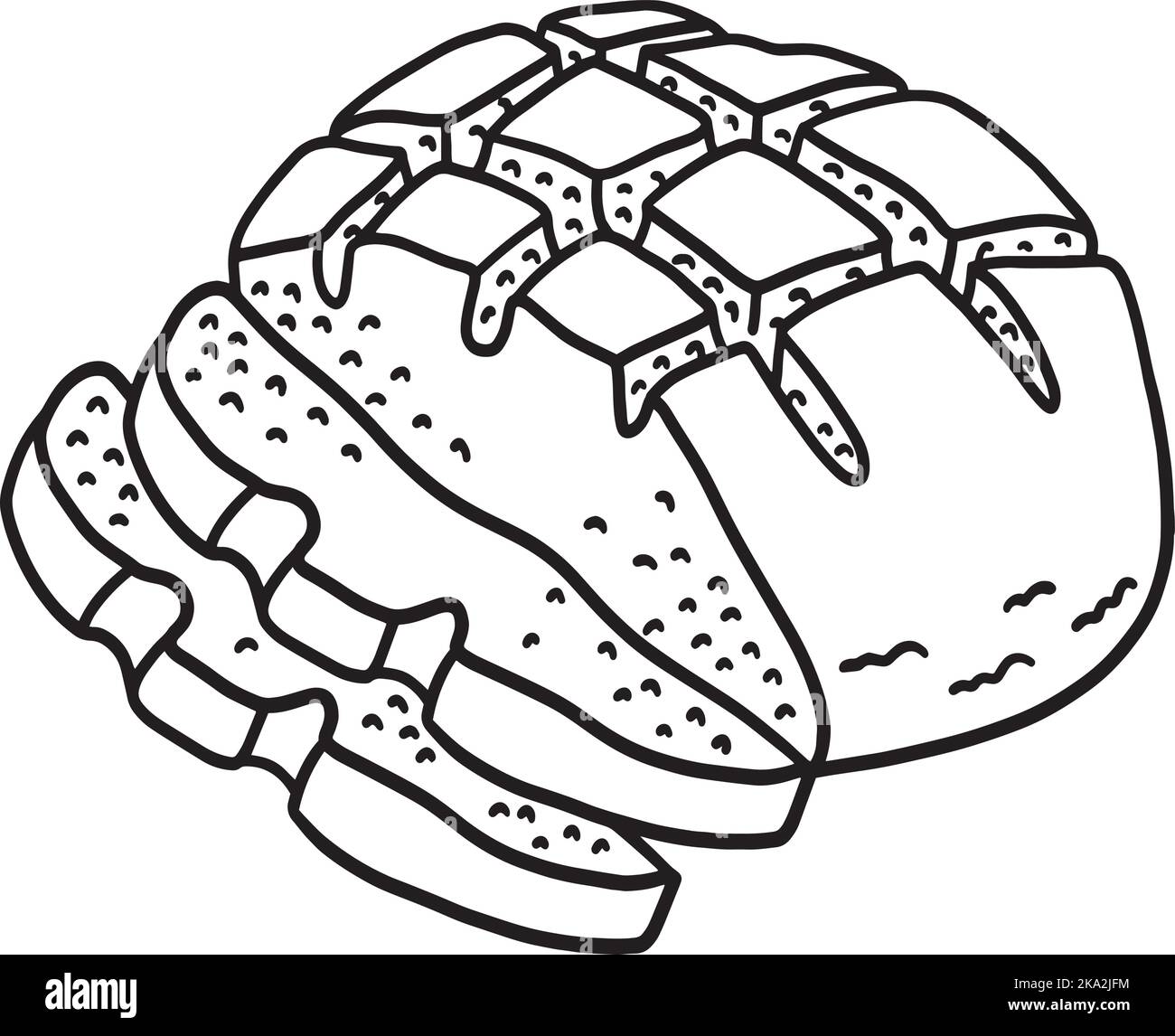 Slice Irish Soda Bread Isolated Coloring Page Stock Vector Image & Art ...