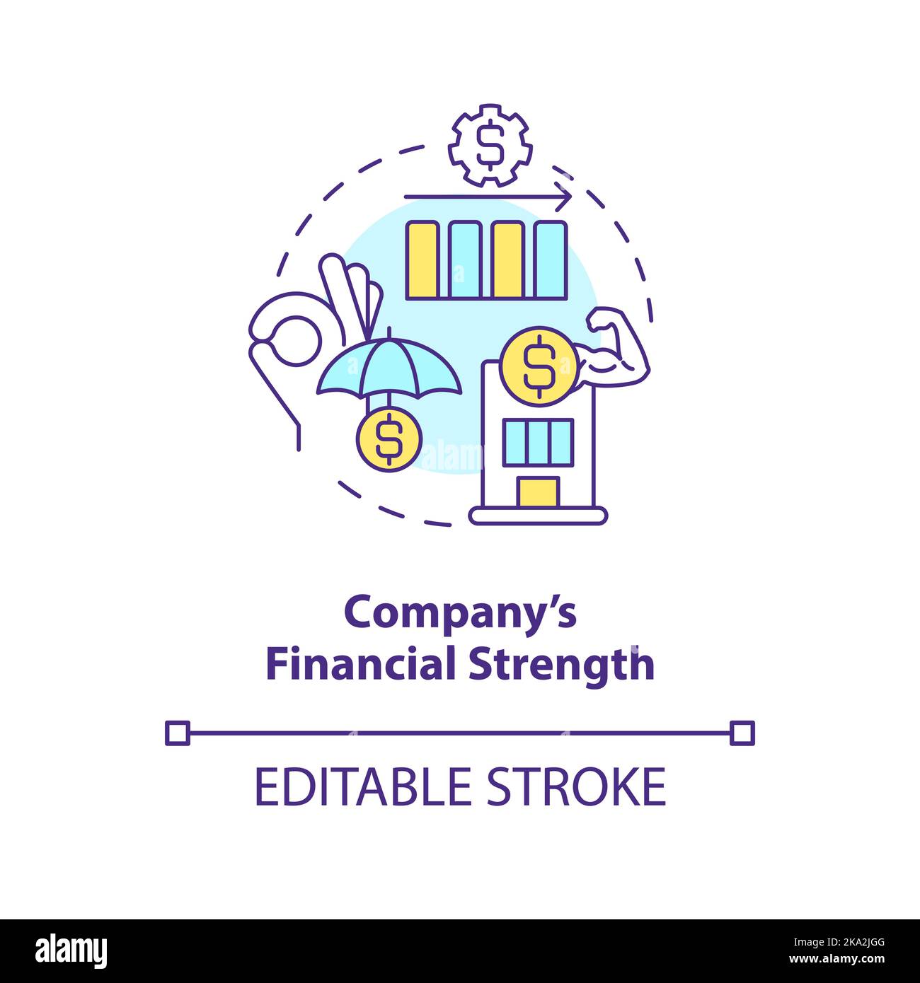 Company financial strength concept icon Stock Vector Image & Art - Alamy