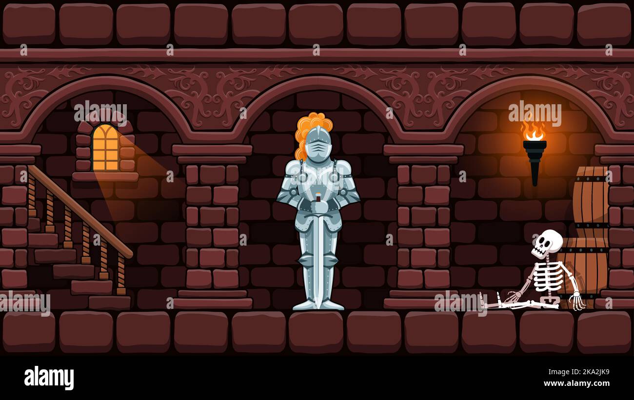 Medieval castle room Stock Vector Images - Alamy