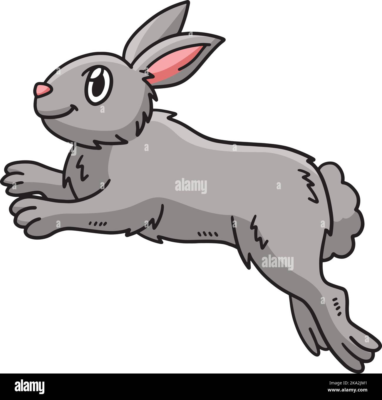 Jumping Rabbit Cartoon Colored Clipart Stock Vector Image & Art - Alamy