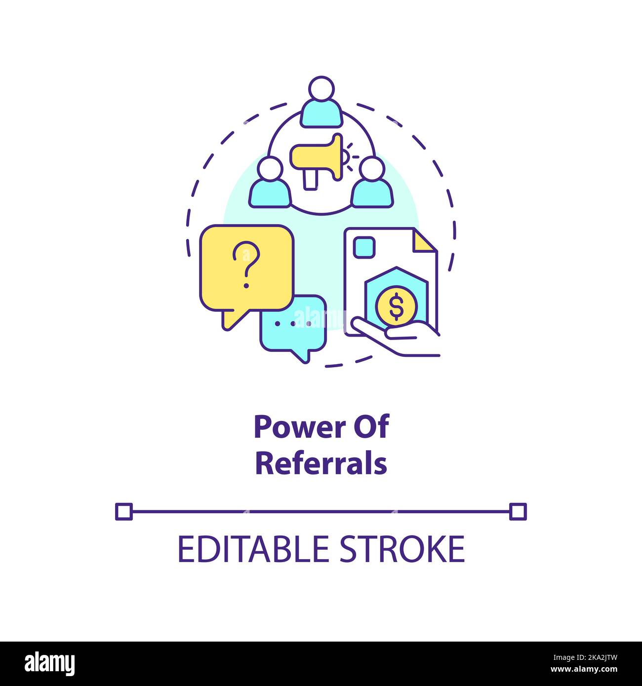 Power of referrals concept icon Stock Vector Image & Art - Alamy