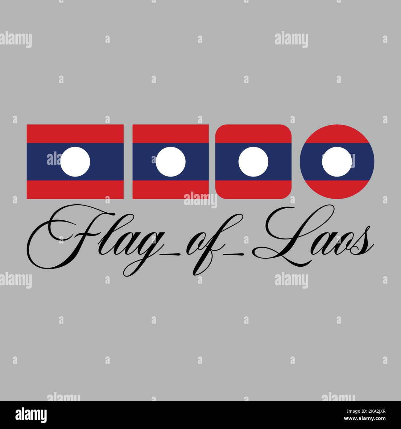 Flag of Laos Stock Vector Image & Art - Alamy